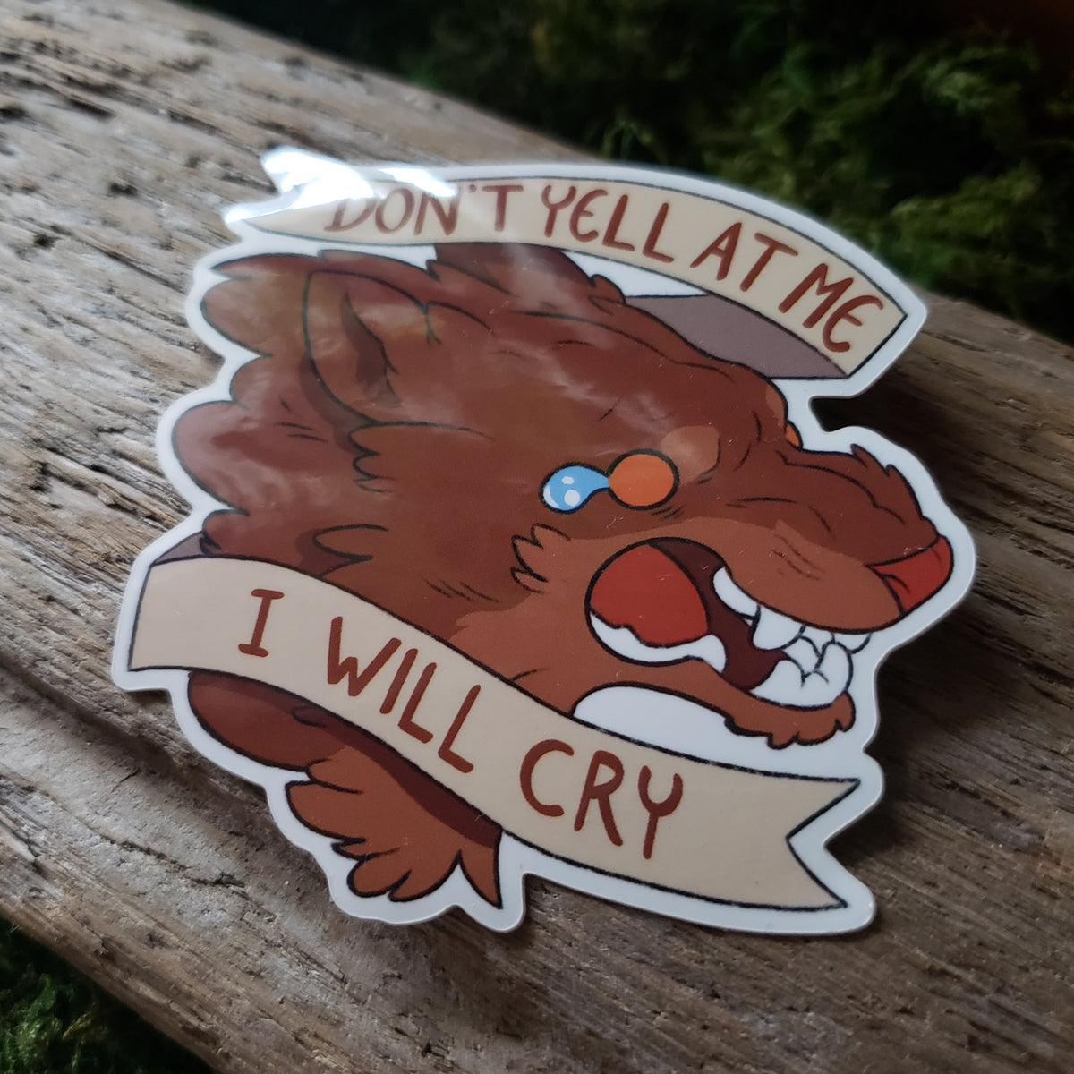 "Don't Yell At Me I Will Cry" Vinyl Sticker – Forager Vintage
