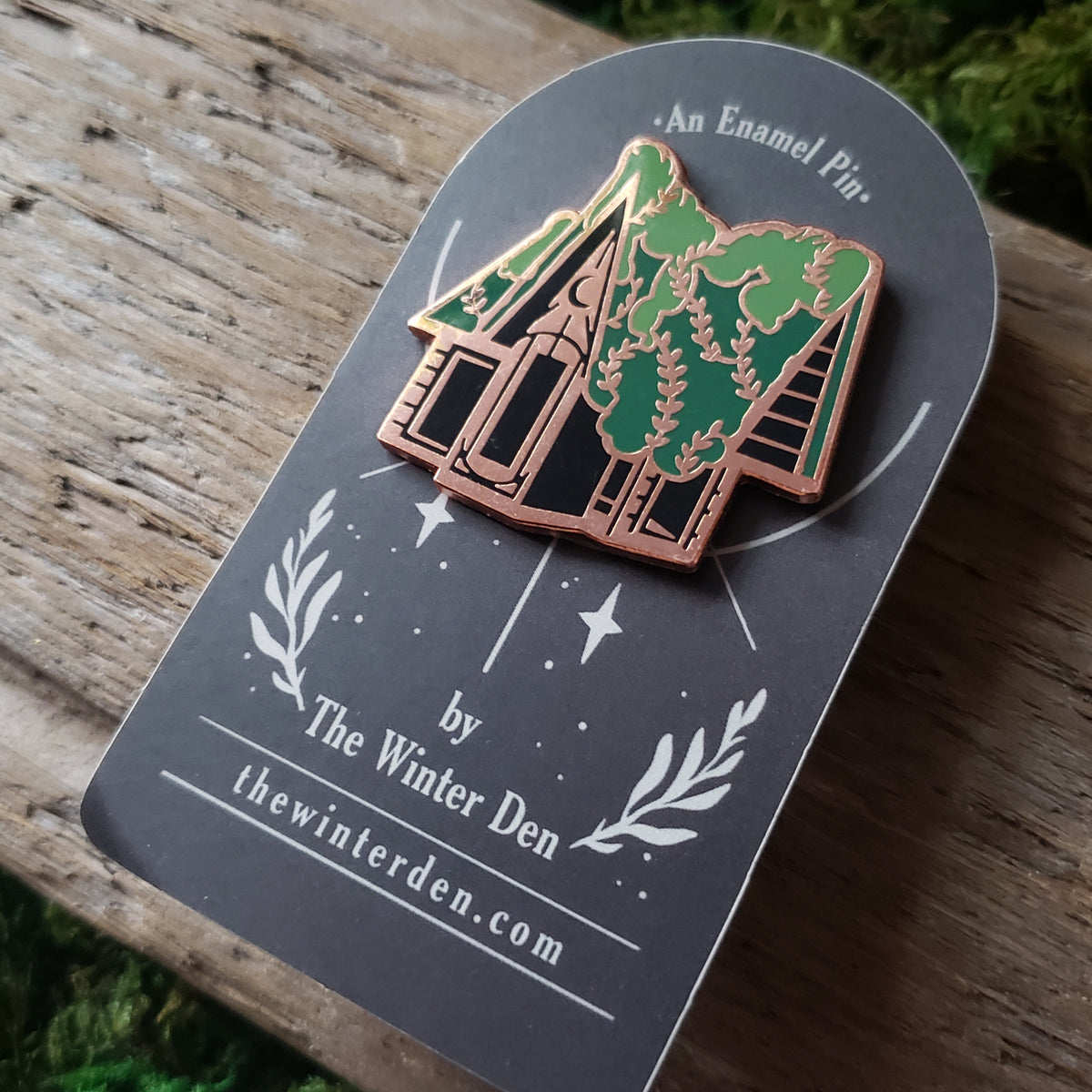 Witch Cottage Enamel Pin – Forager Vintage