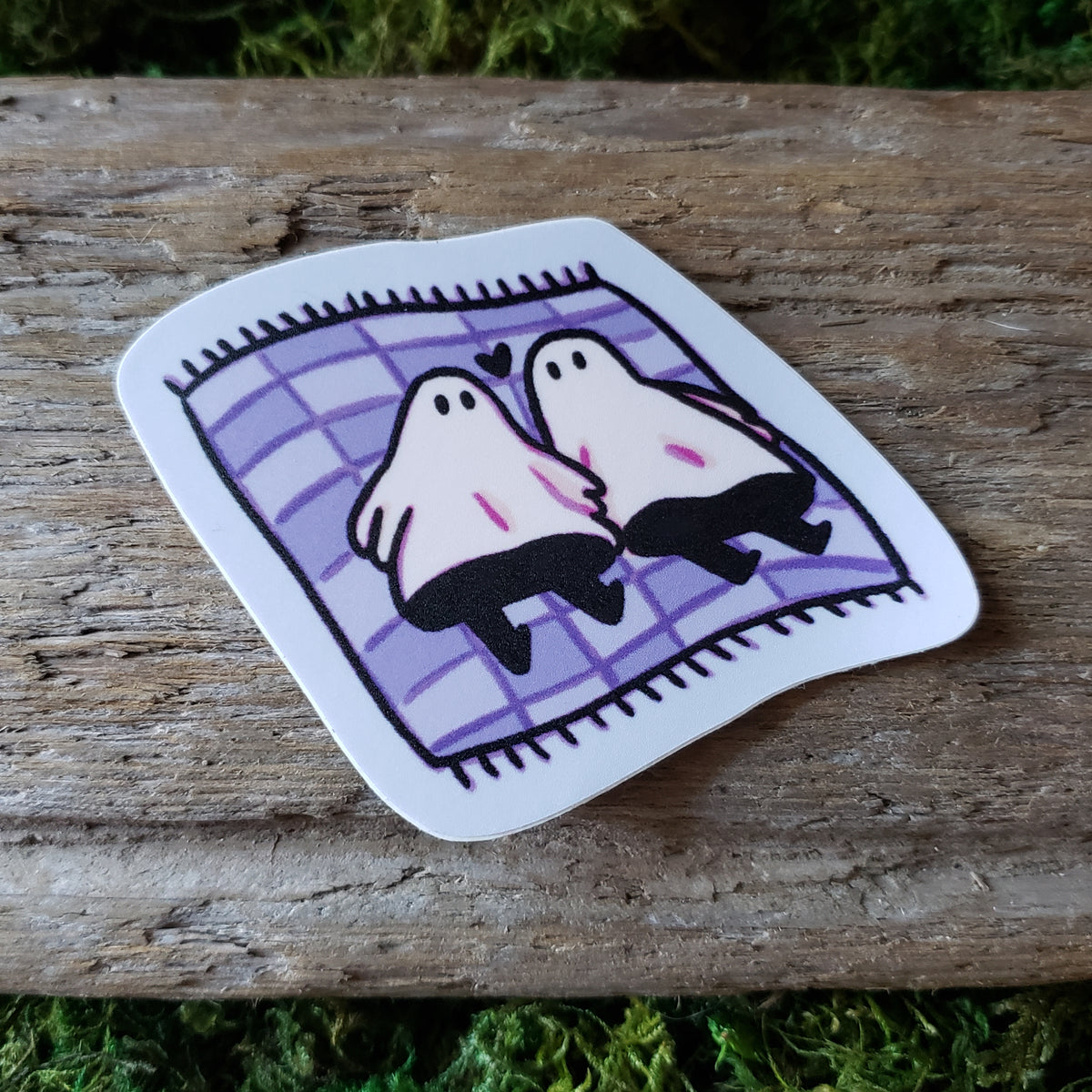 Cute Ghost Couple Vinyl Sticker – Forager Vintage