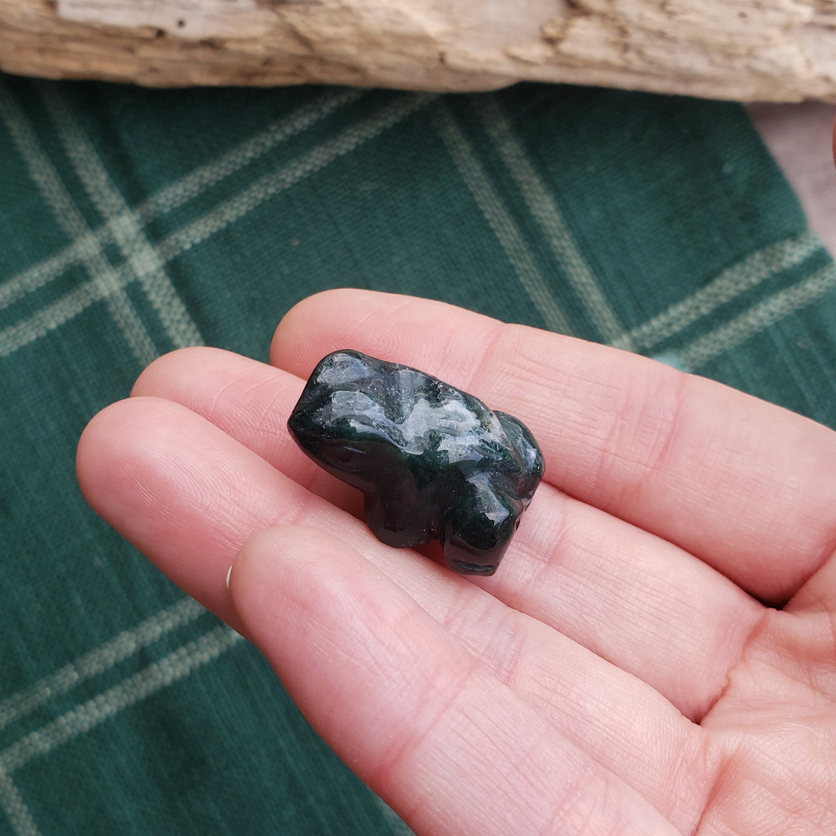 Moss Agate Frog Pocket Stones – Forager Vintage