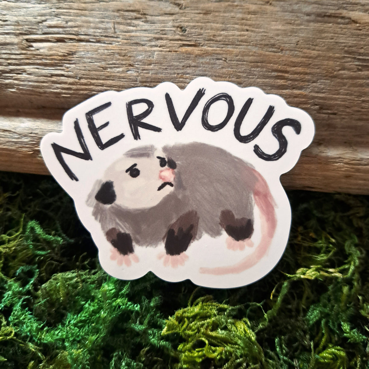 Vinyl Opossum Sticker | Distressed Possum Sticker for those with ...