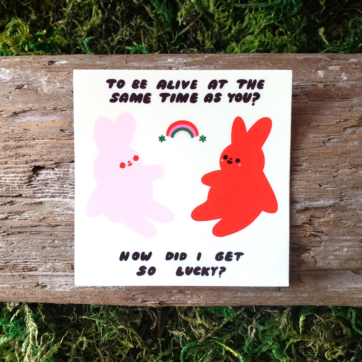 "Alive with You" Rabbits Vinyl Sticker – Forager Vintage