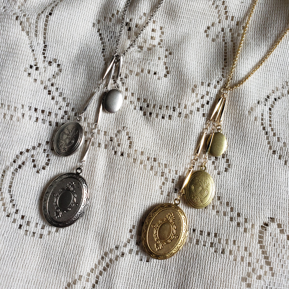 Triple Locket Necklace – Forager Vintage
