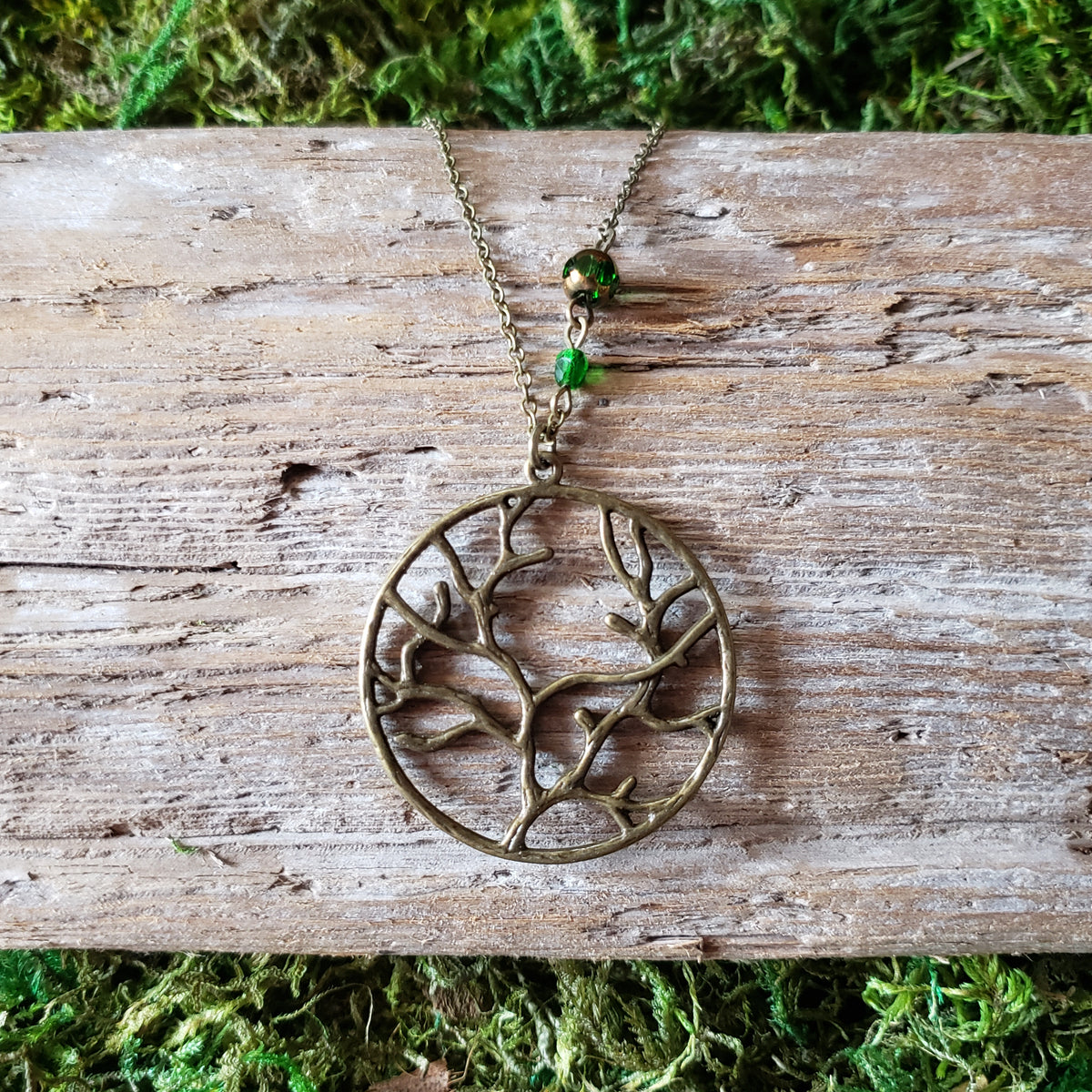 Brass Tree Medallion Necklace – Forager Vintage