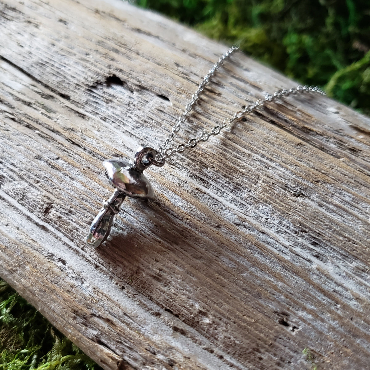 Silver Mushroom Necklace – Forager Vintage