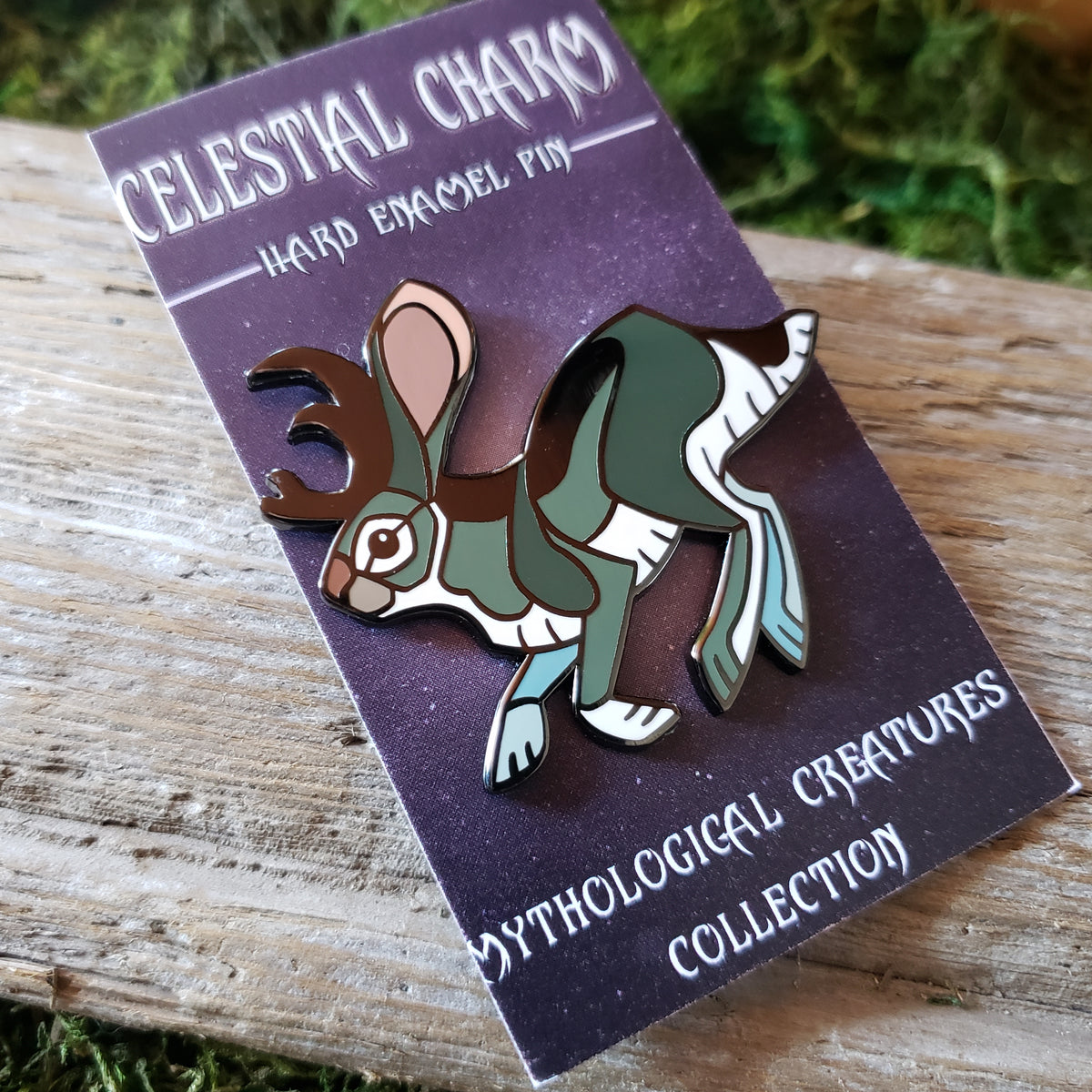 Jackalope Enamel Pin – Forager Vintage