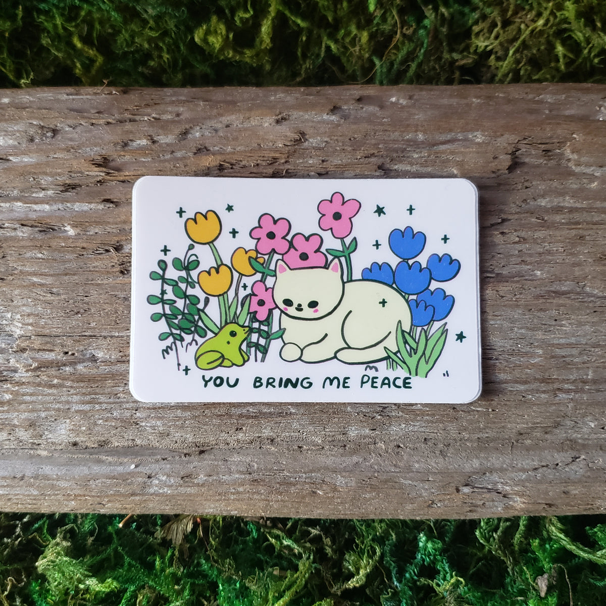 "You Bring Me Peace" Vinyl Sticker – Forager Vintage