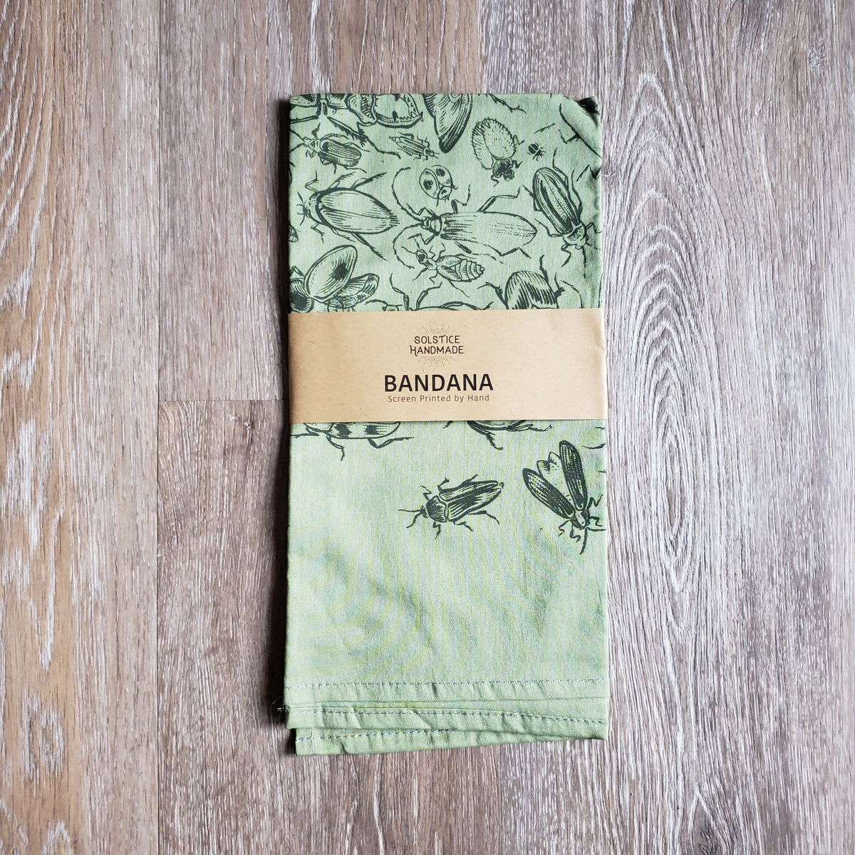 Green Beetle Print Bandana – Forager Vintage