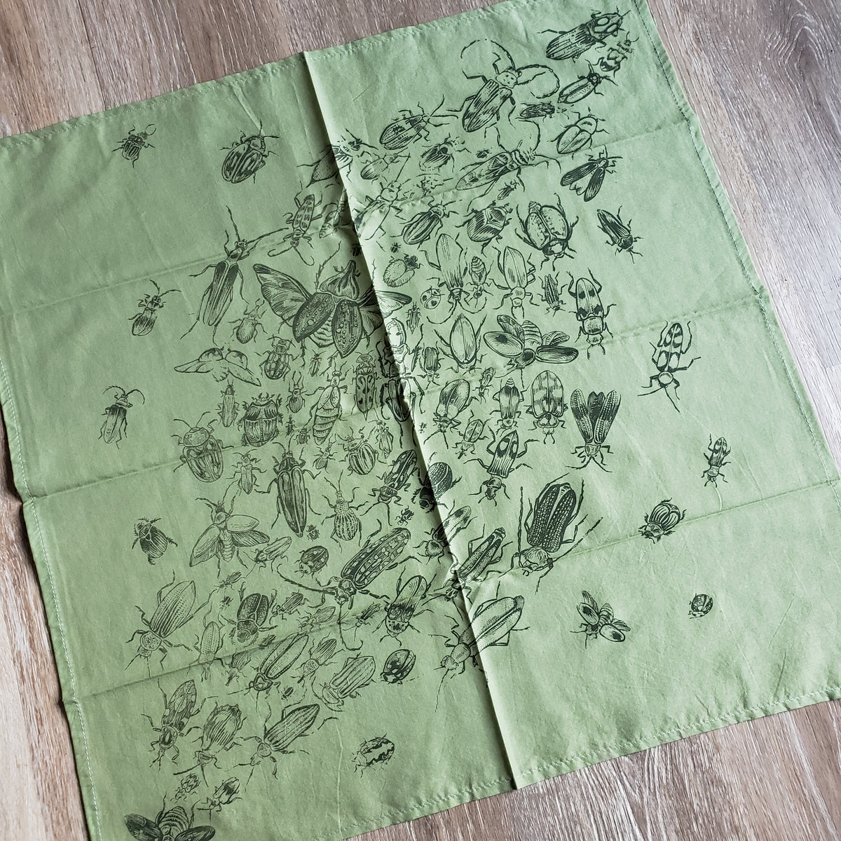 Green Beetle Print Bandana – Forager Vintage