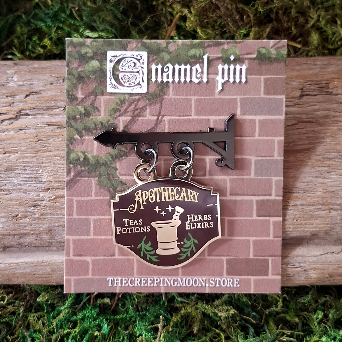 Apothecary Shop Sign Large Enamel Pin – Forager Vintage