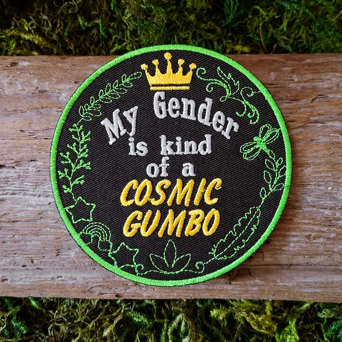 "Cosmic Gumbo Gender" Iron-On Patch – Forager Vintage