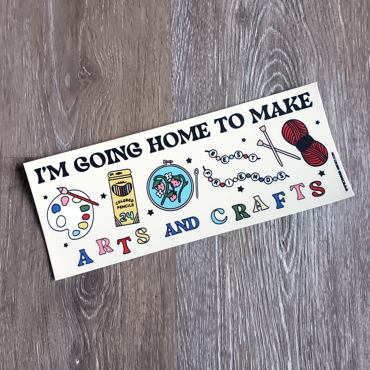 "Arts and Crafts" Bumper Sticker – Forager Vintage