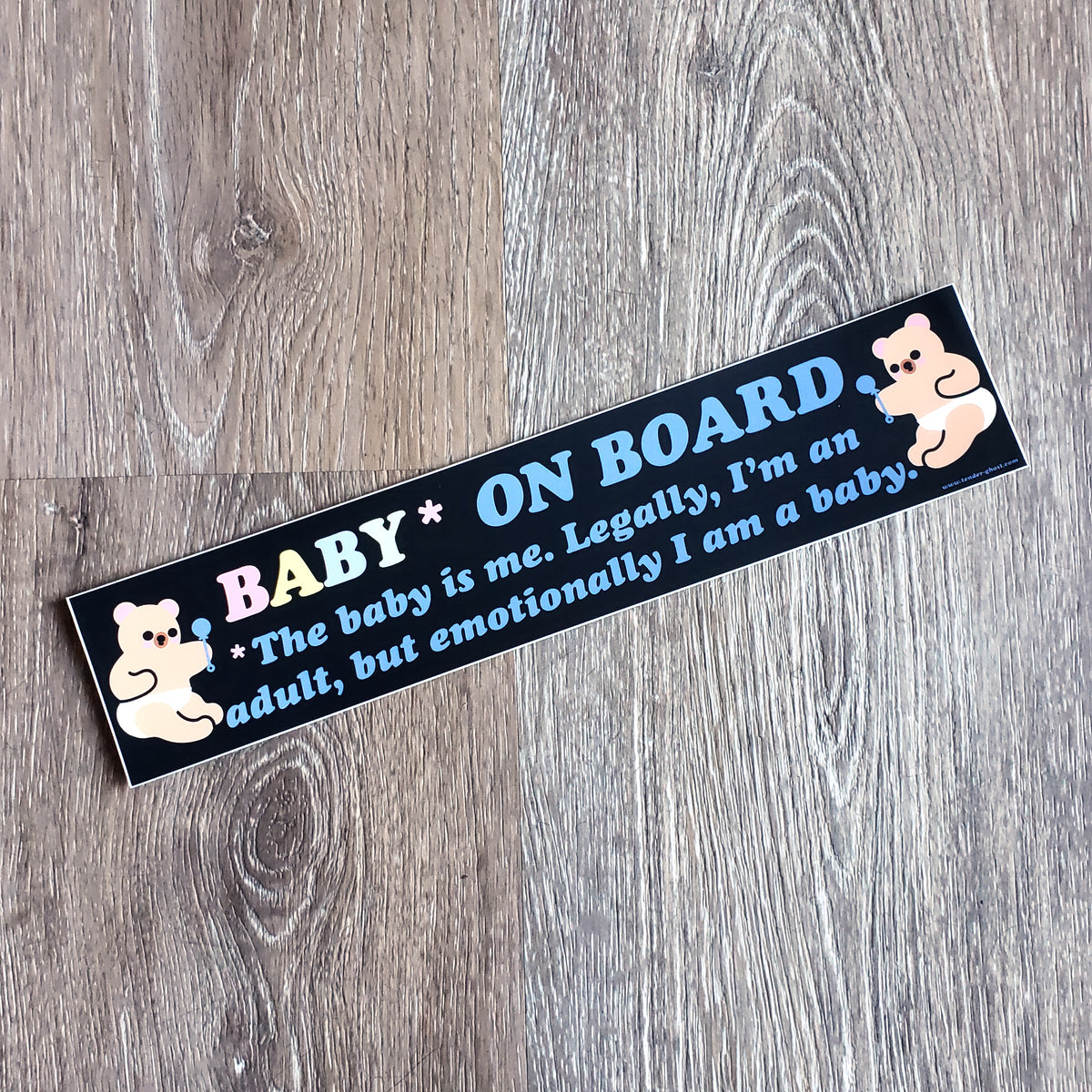 "Baby On Board" Small Bumper Sticker – Forager Vintage