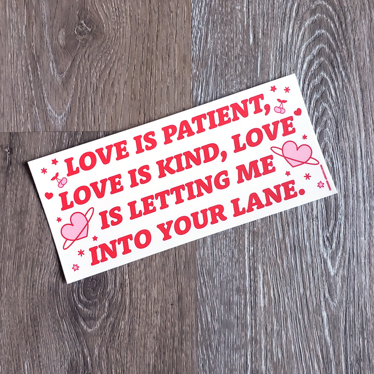 "Love is Patient" Bumper Sticker – Forager Vintage