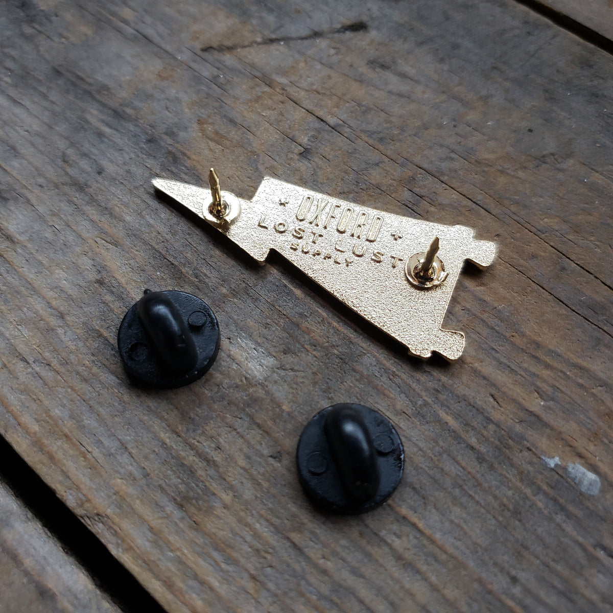 Oxford Pennant "Get Lost" Enamel Pin – Forager Vintage