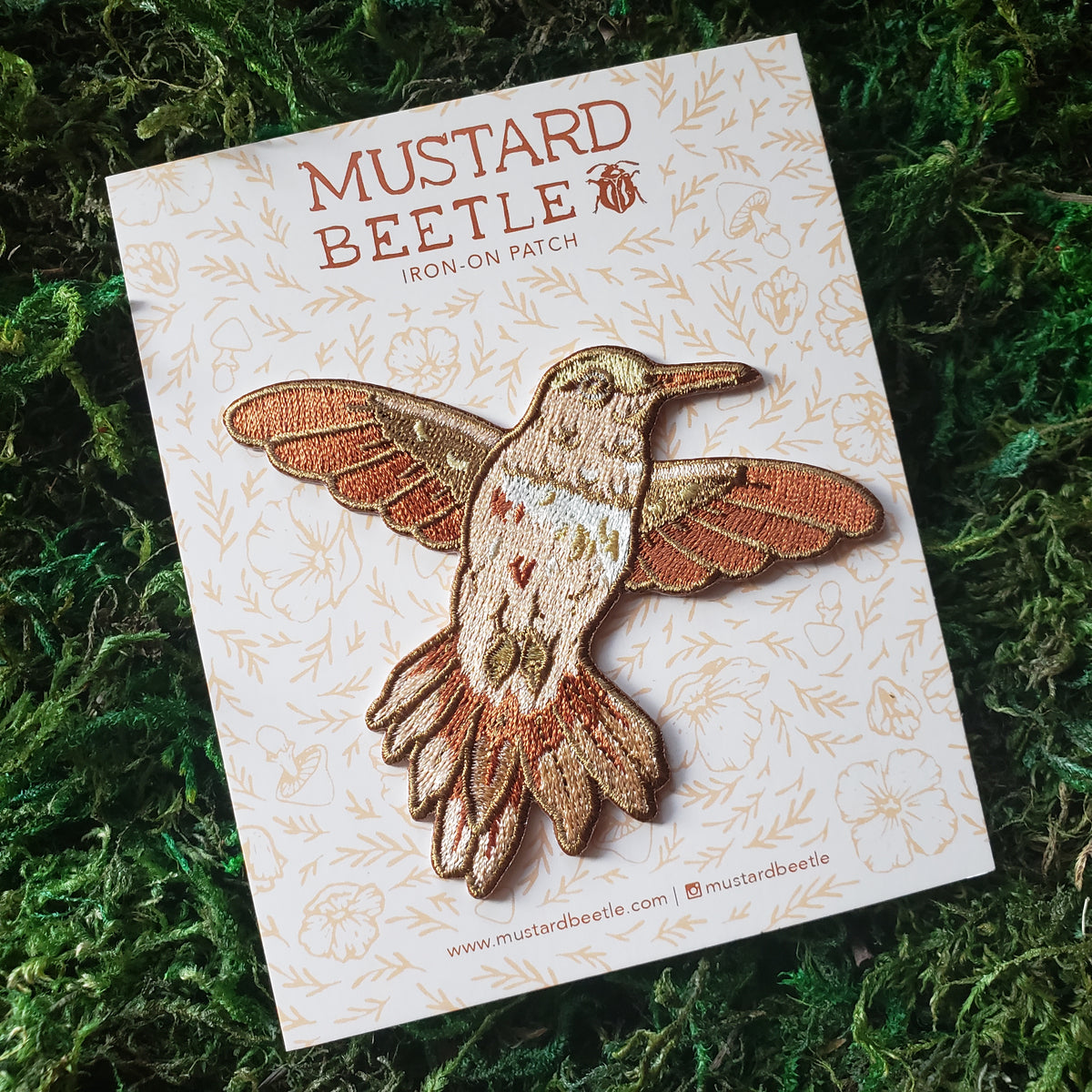 Hummingbird Iron-On Patch – Forager Vintage