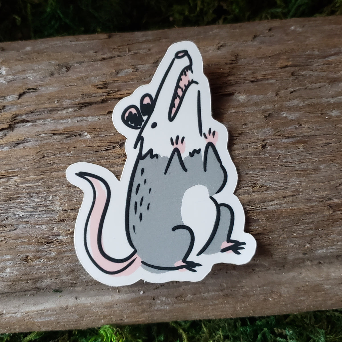 Vinyl Opossum Sticker | Distressed Possum Sticker for those with ...